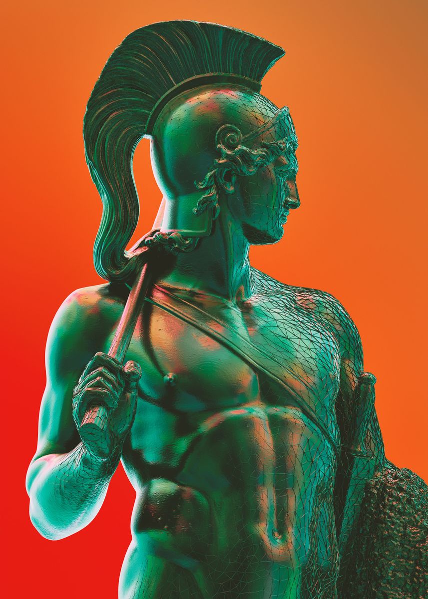 'GREEN WARRIOR ' Poster, picture, metal print, paint by Gigi Gvalia ...