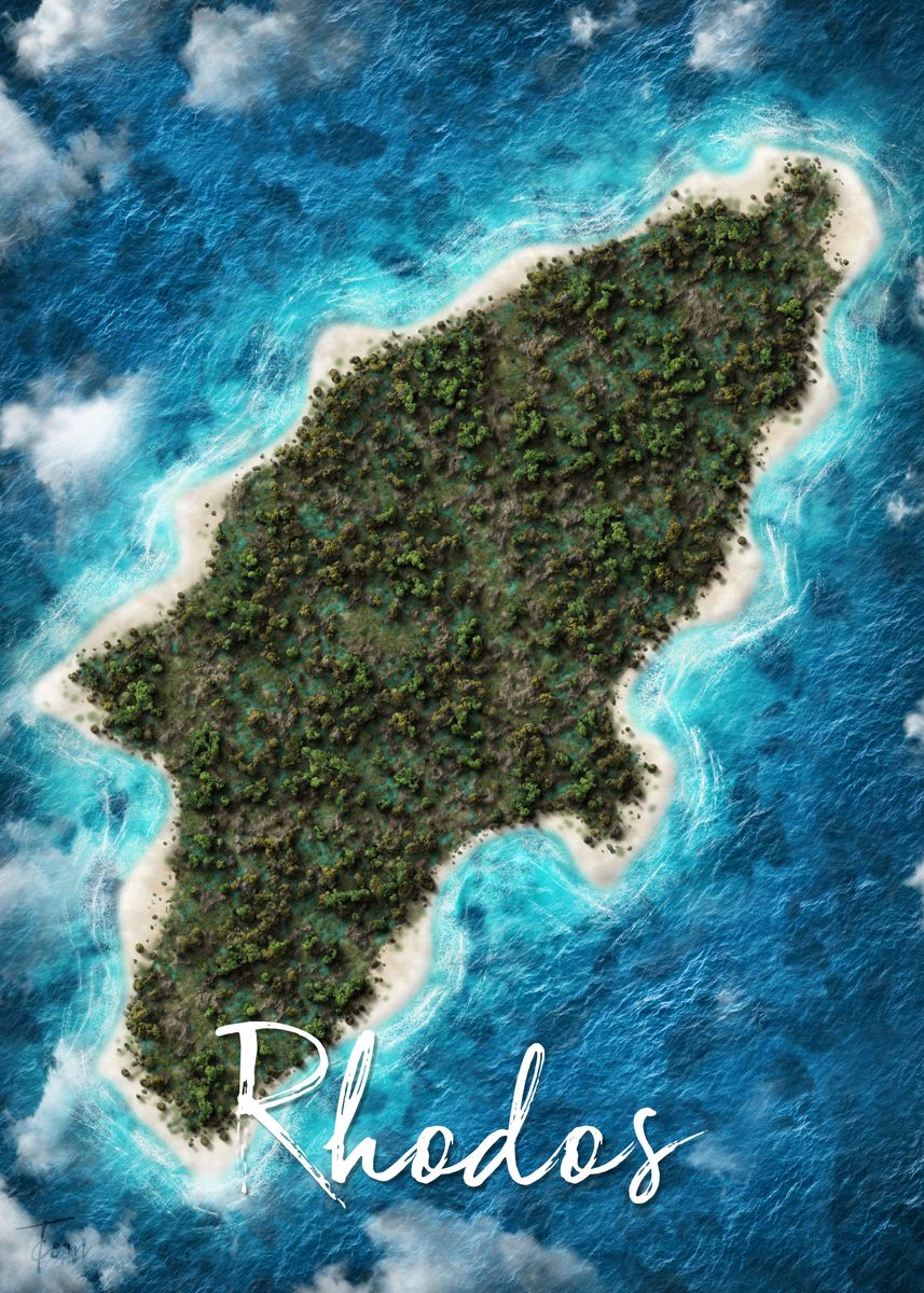 'Rhodos' Poster, picture, metal print, paint by Petra Rommelfanger ...