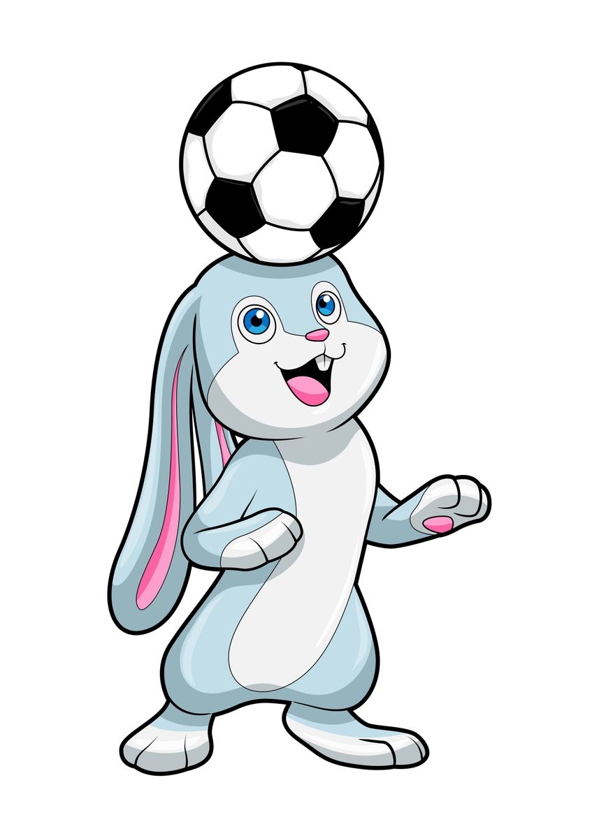 'Rabbit Soccer Sports' Poster by Markus Schnabel | Displate