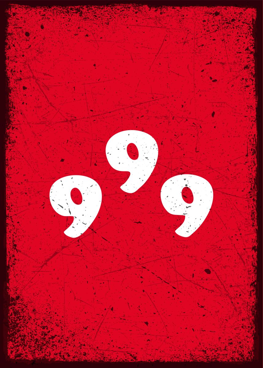 '999' Poster, picture, metal print, paint by Top Collection Metalic ...