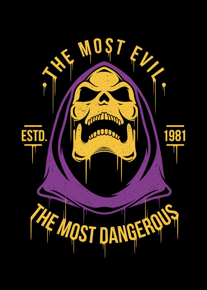 'The Most Evil' Poster, picture, metal print, paint by Alundrart | Displate