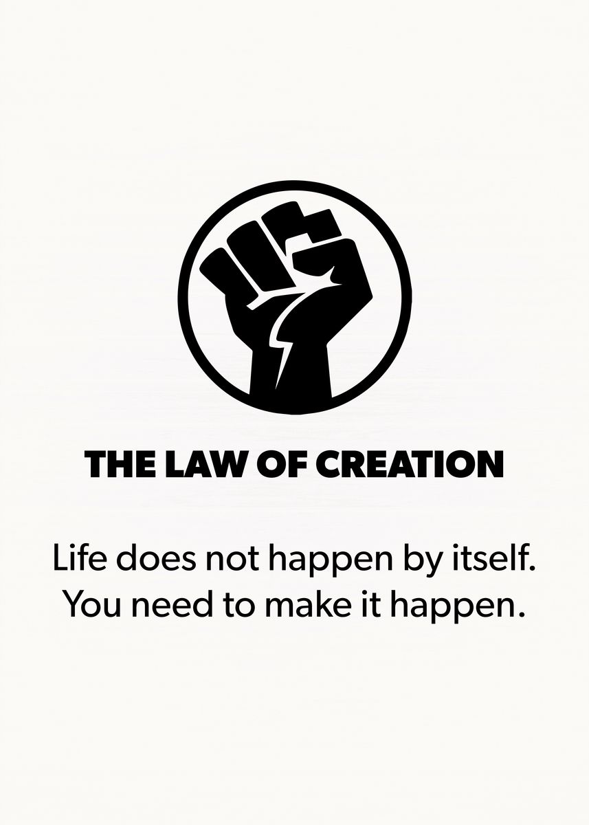 'Law of Creation' Poster, picture, metal print, paint by CHAN | Displate