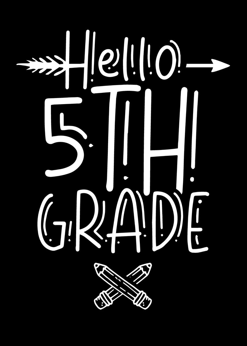 'Hello 5th Grade Fifth' Poster by dr3designs | Displate