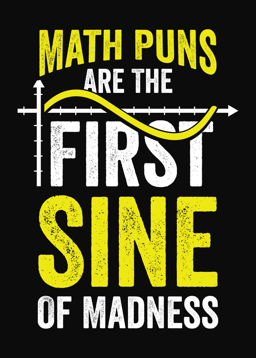 'Funny Math Sine Design' Poster, picture, metal print, paint by Marcel ...