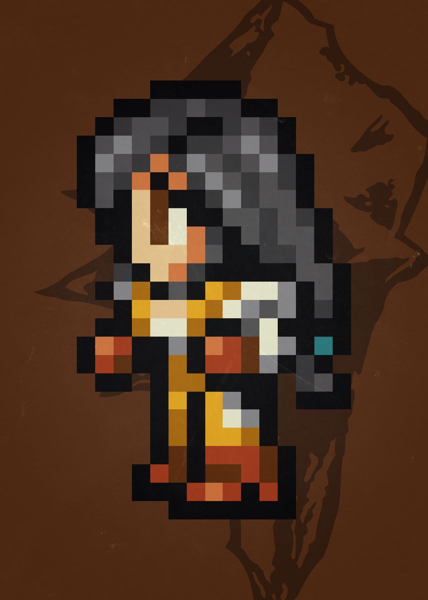 'FF IX Garnet Pixel Sprite' Poster, picture, metal print, paint by Ze ...