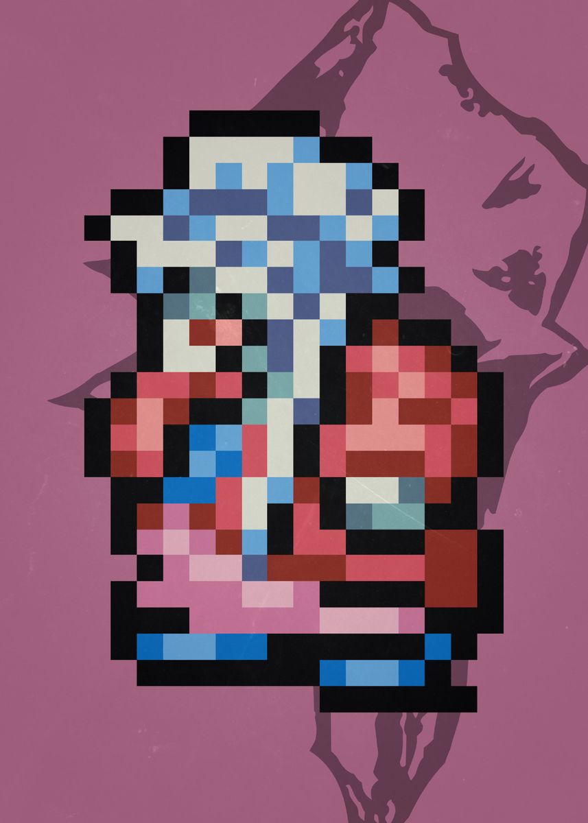 'FF IX Quina Pixel Sprite' Poster, picture, metal print, paint by Ze ...