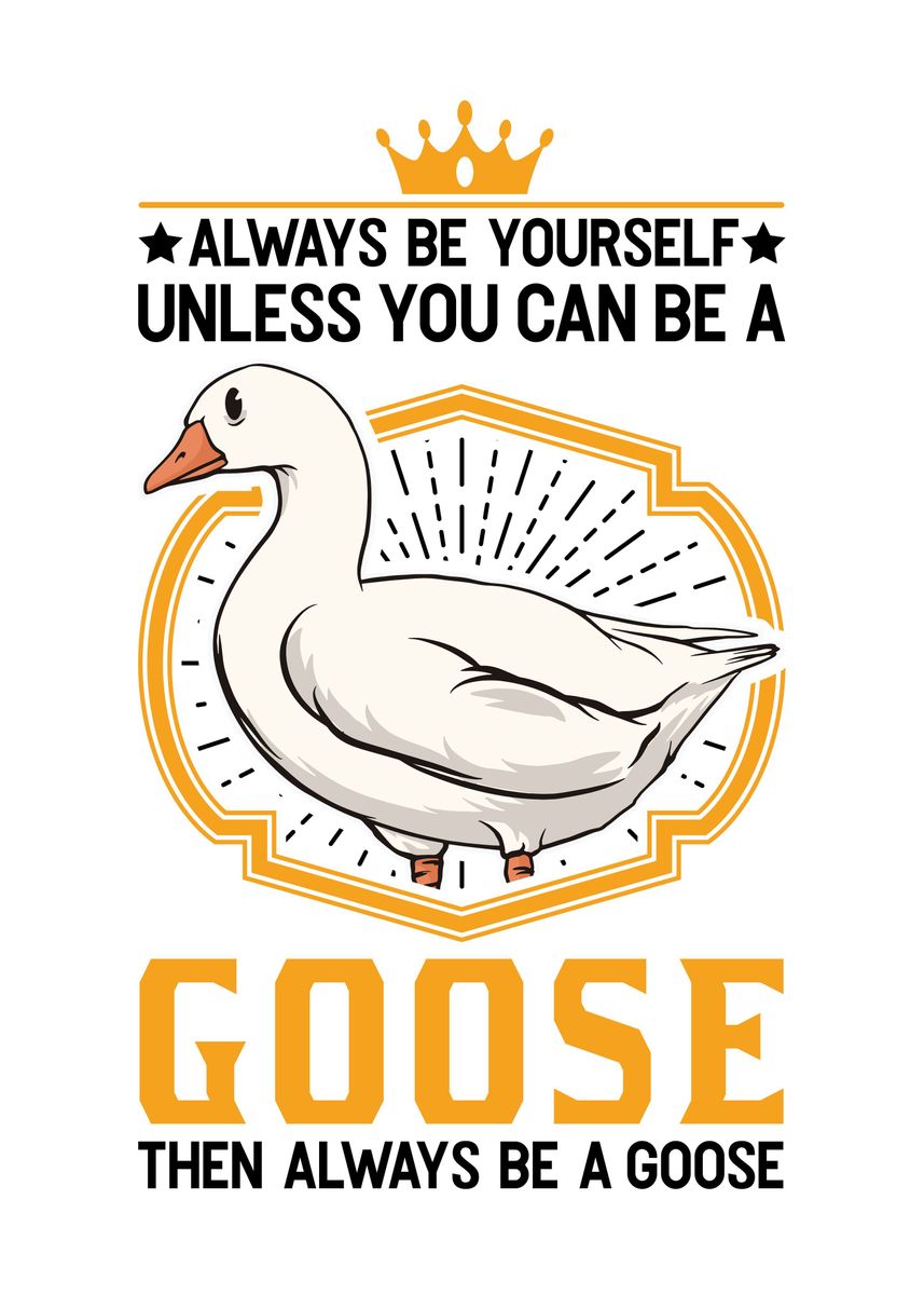 'Goose Quote Farmer' Poster, picture, metal print, paint by ...