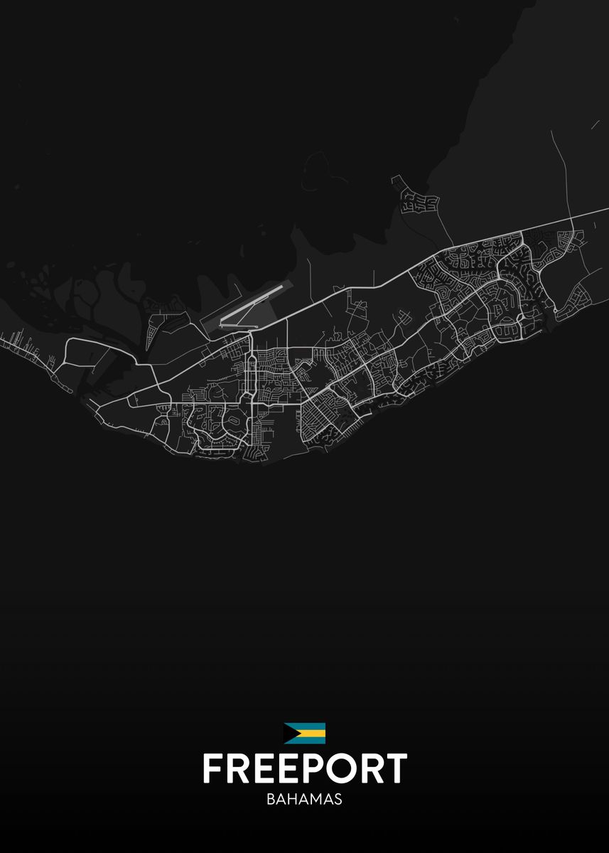 'Freeport BS' Poster, picture, metal print, paint by IMR Designs | Displate