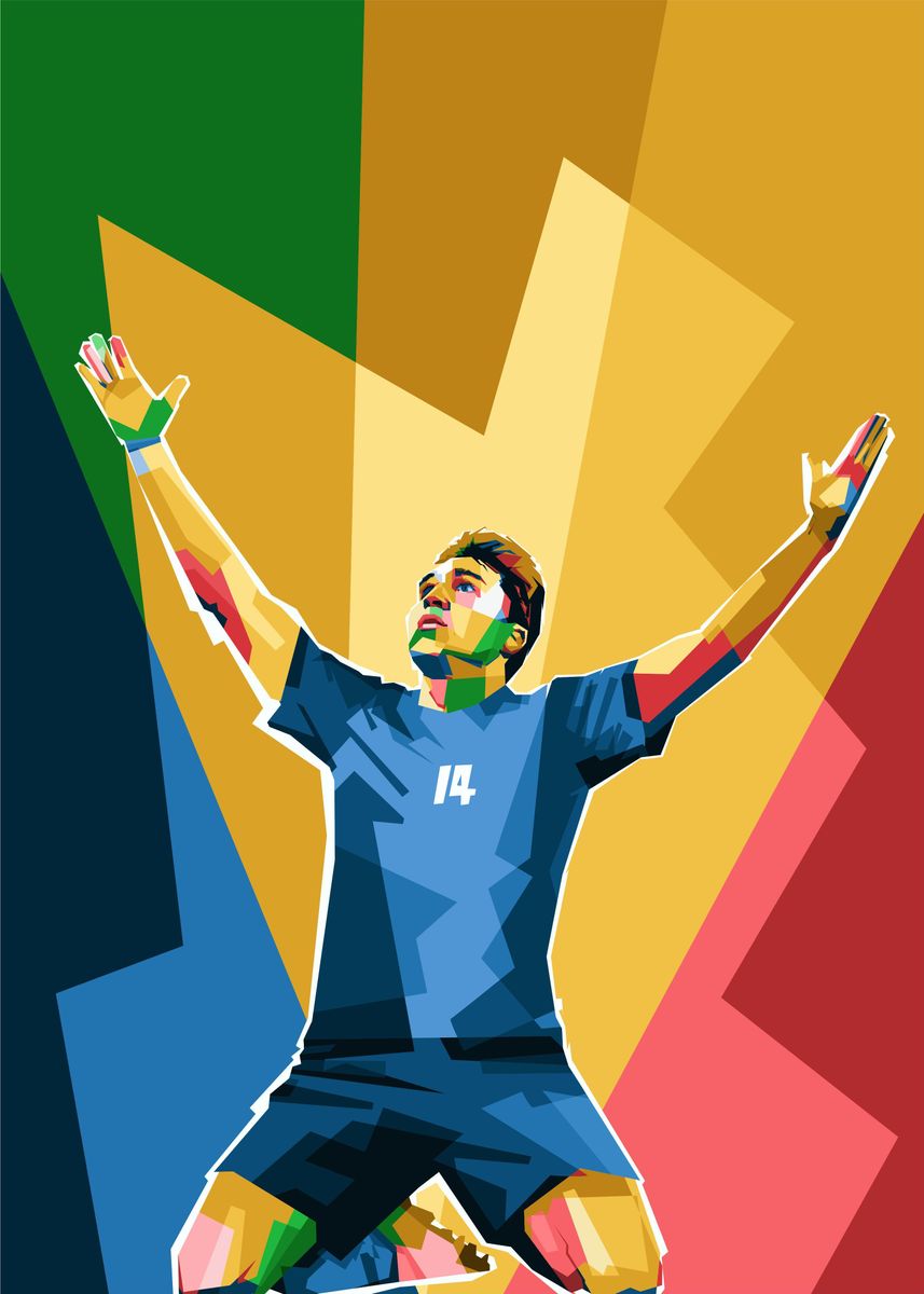 'Young Football Star' Poster, picture, metal print, paint by Wahyu ...