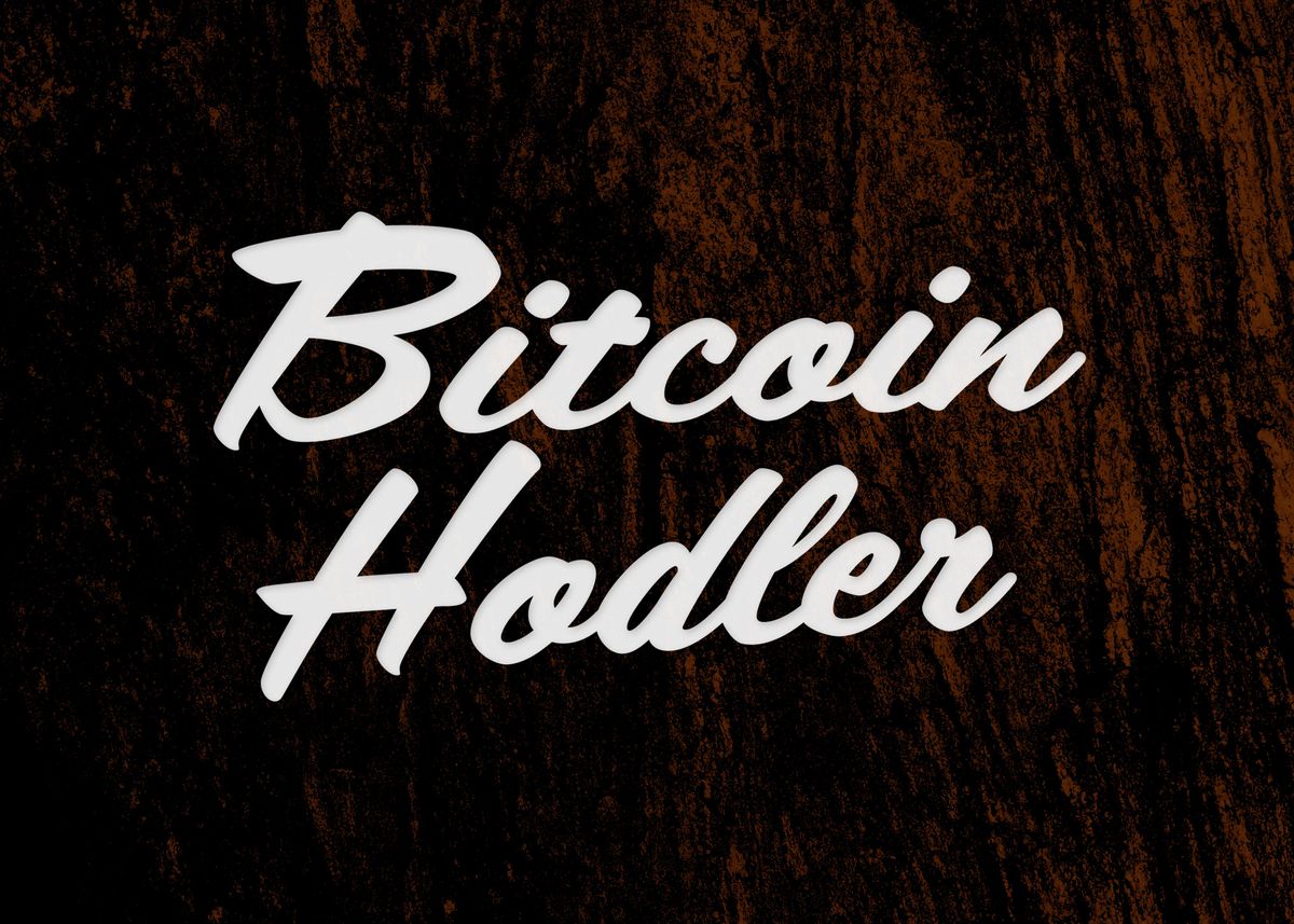 'Bitcoin Hodler poster' Poster by Pop Shop | Displate
