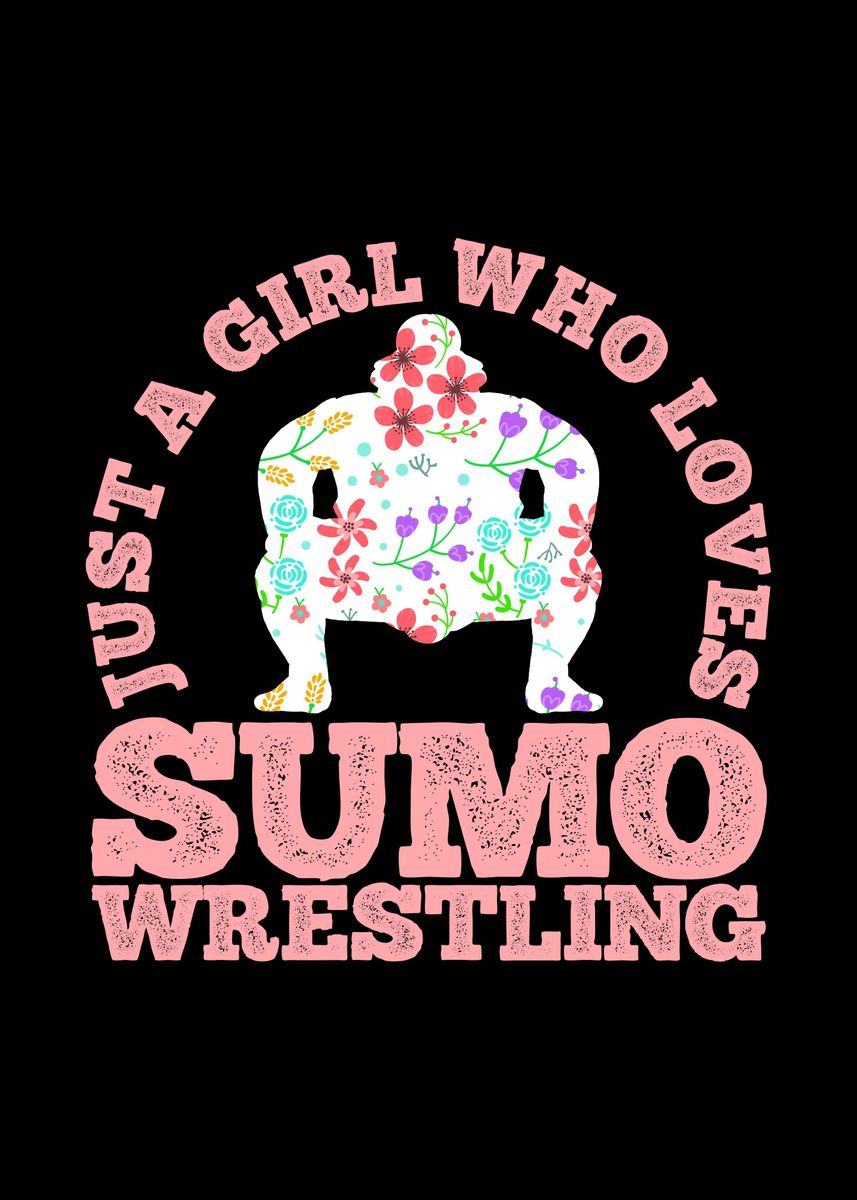 'Sumo Wrestling Wrestler' Poster, picture, metal print, paint by Mealla ...