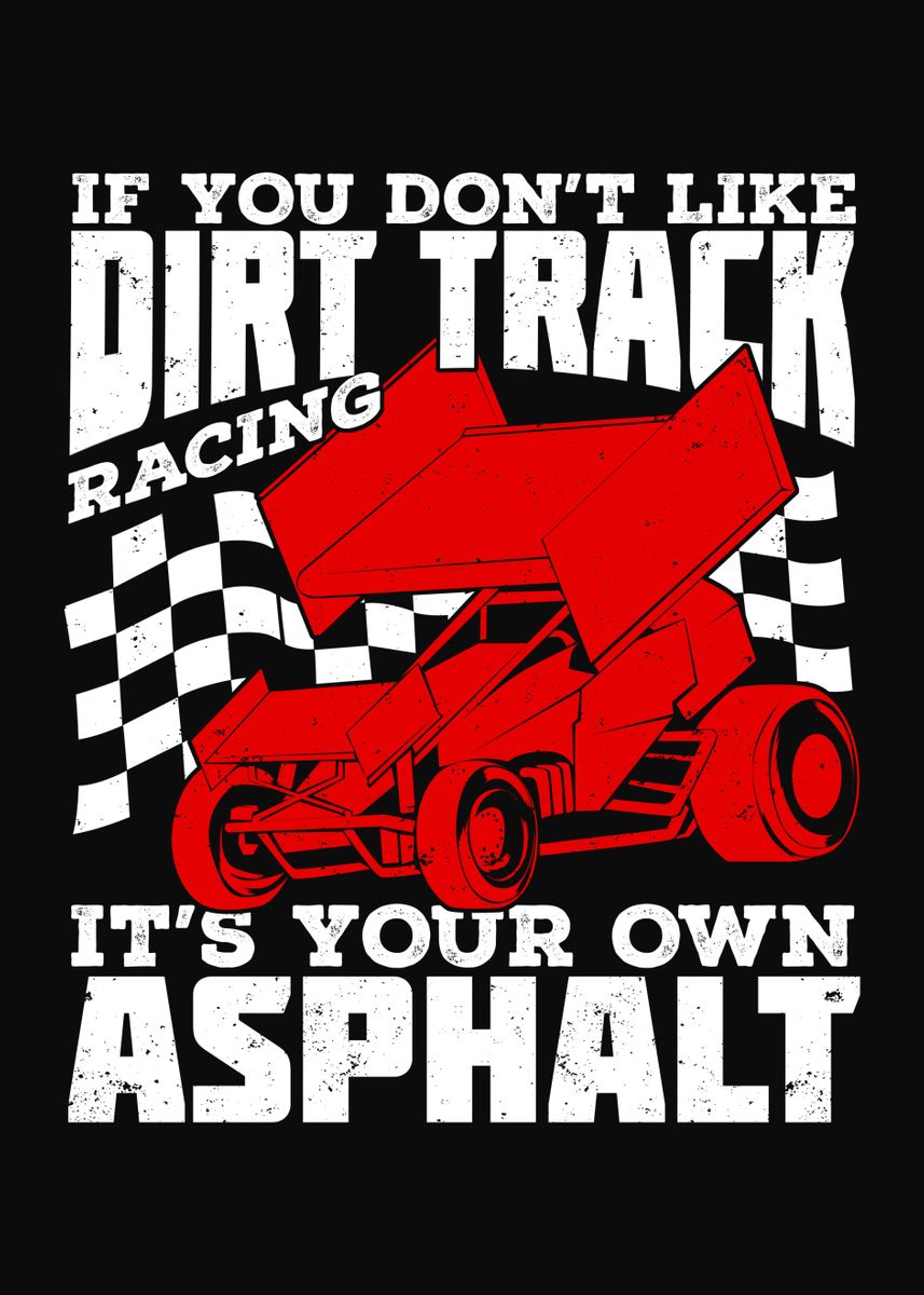 'Dirt Track Racing Design' Poster, picture, metal print, paint by ...