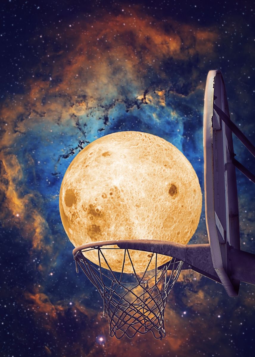 'Moonlight basket dream' Poster, picture, metal print, paint by Tapu ...