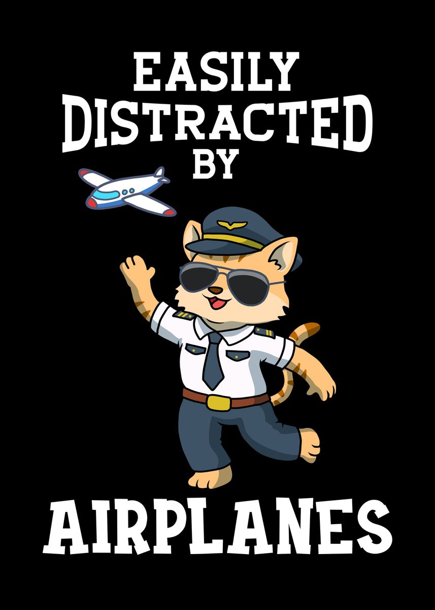 'Easily Distracted By' Poster by CatRobot | Displate