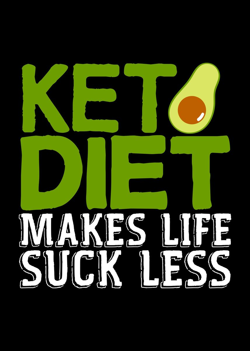 'Ketogenic Diet Joke Keto' Poster, picture, metal print, paint by ...