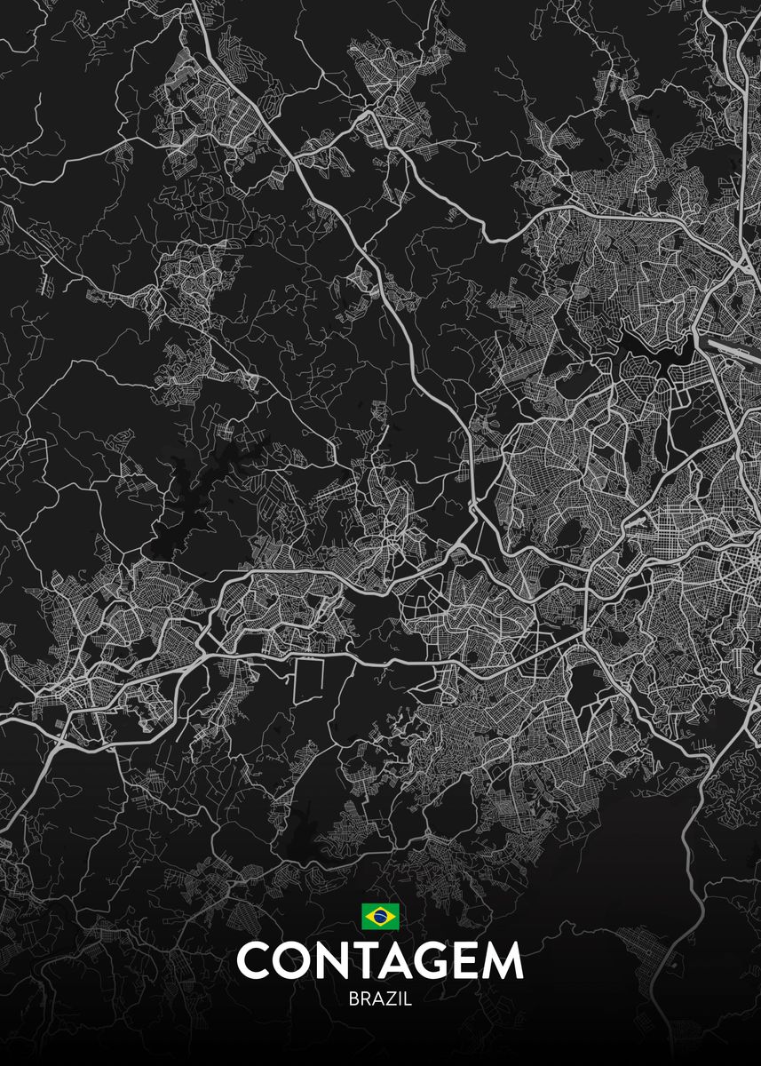 'Contagem BR' Poster, picture, metal print, paint by IMR Designs | Displate