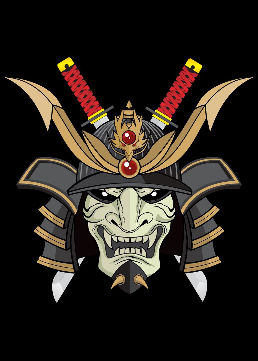 'knight from japan' Poster, picture, metal print, paint by Daily ...