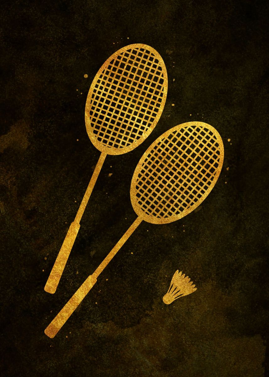 'Badminton racket' Poster, picture, metal print, paint by Yahya Art ...