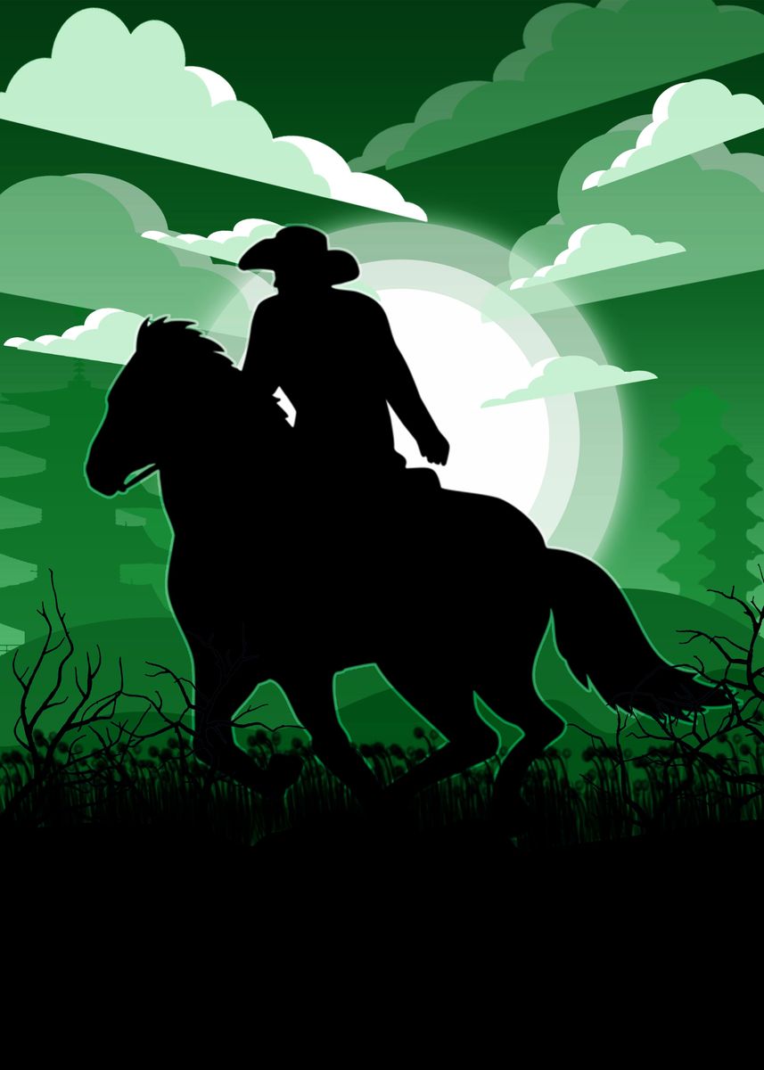 'Cowboy Poster' Poster, picture, metal print, paint by Faeyza Art ...