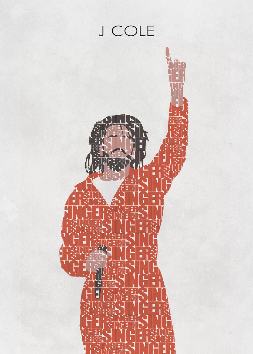 'J Cole' Poster, picture, metal print, paint by Michael I. Organ | Displate