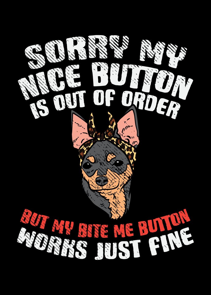 'My Nice Button Is Out Of' Poster, picture, metal print, paint by Uwe ...