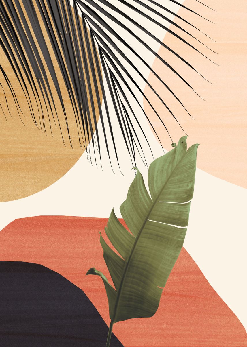 'Banana Leaf Abstract 1' Poster by Anita's & Bella's Art | Displate