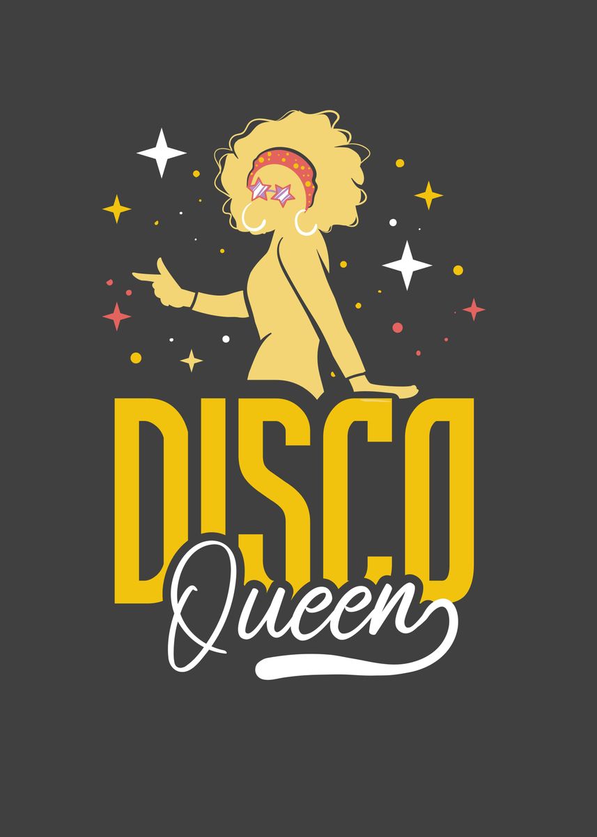 'Disco Queen 70s Disco' Poster, picture, metal print, paint by ...