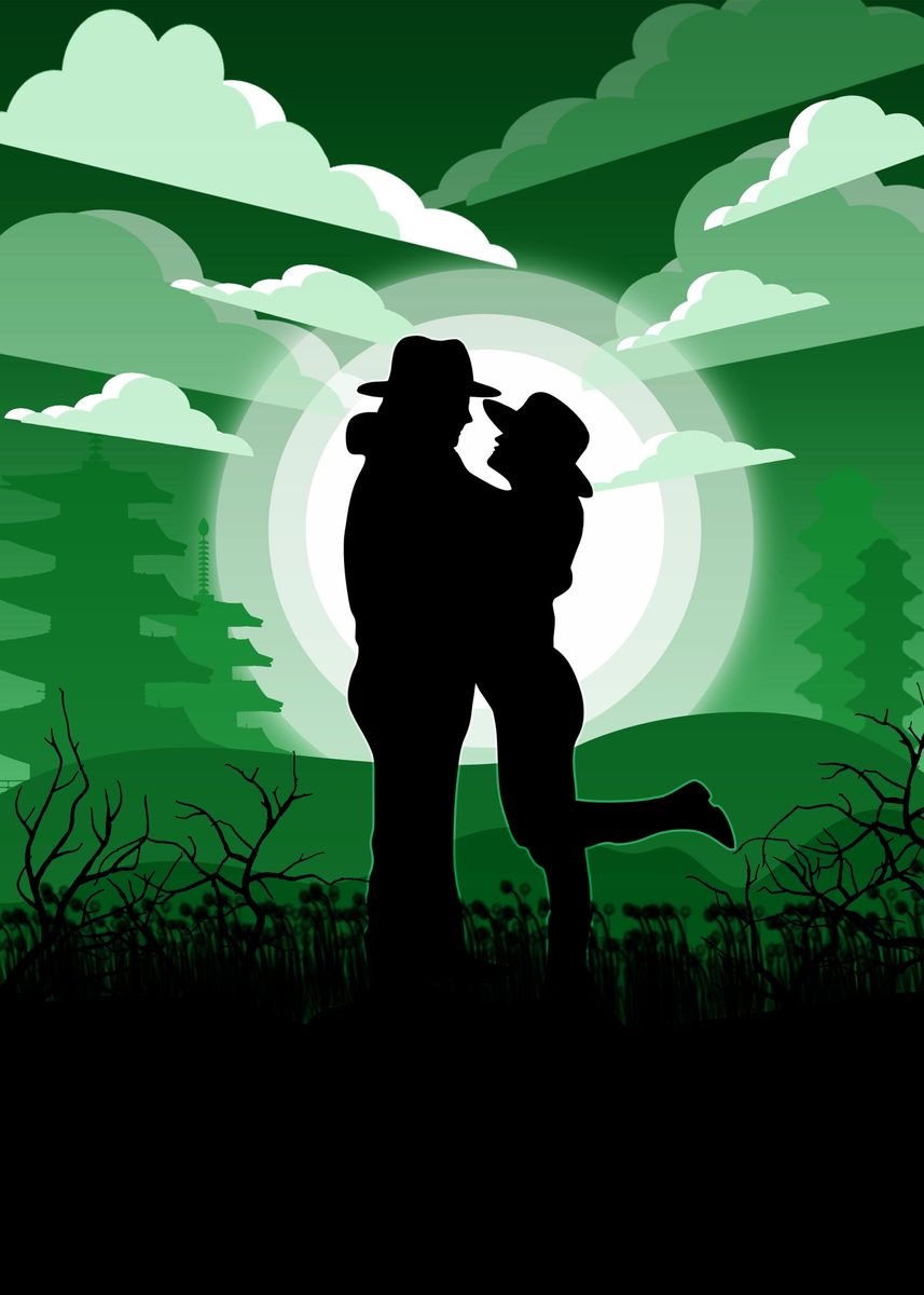 'Cowboy Romantic' Poster, picture, metal print, paint by Faeyza Art ...