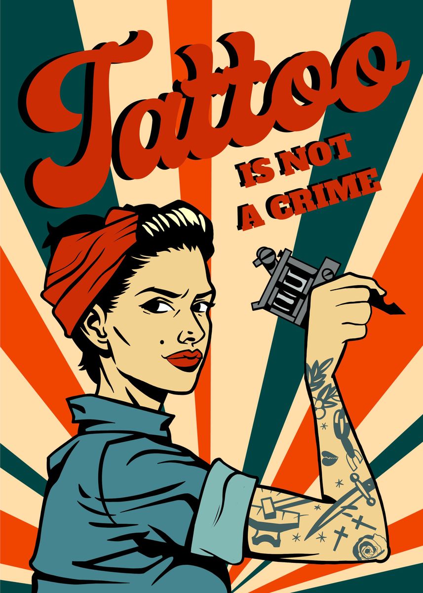 'Tattoo vintage' Poster, picture, metal print, paint by Mild pic | Displate