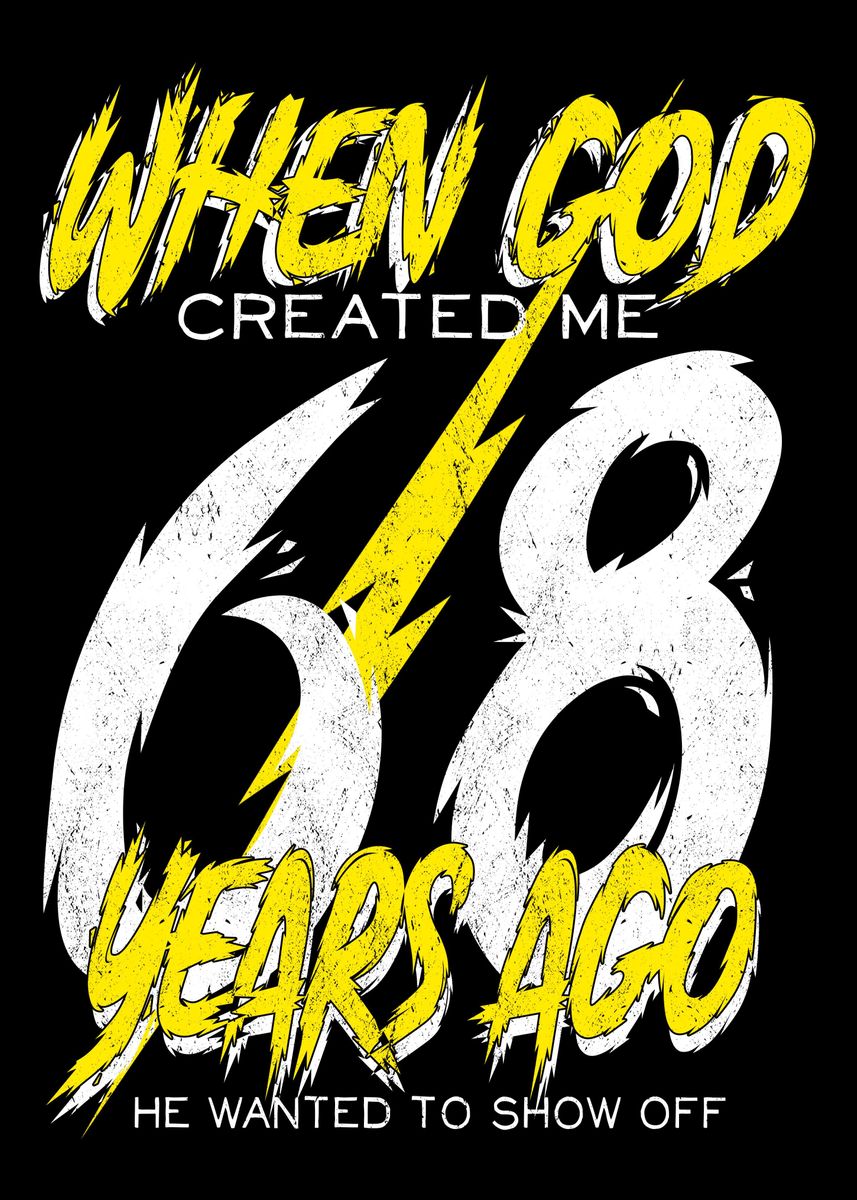 '68 gift' Poster, picture, metal print, paint by Stefanie Herrmann ...