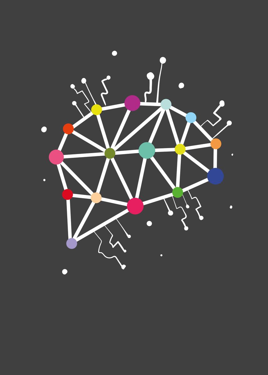 'Neural Network Science' Poster, picture, metal print, paint by ...