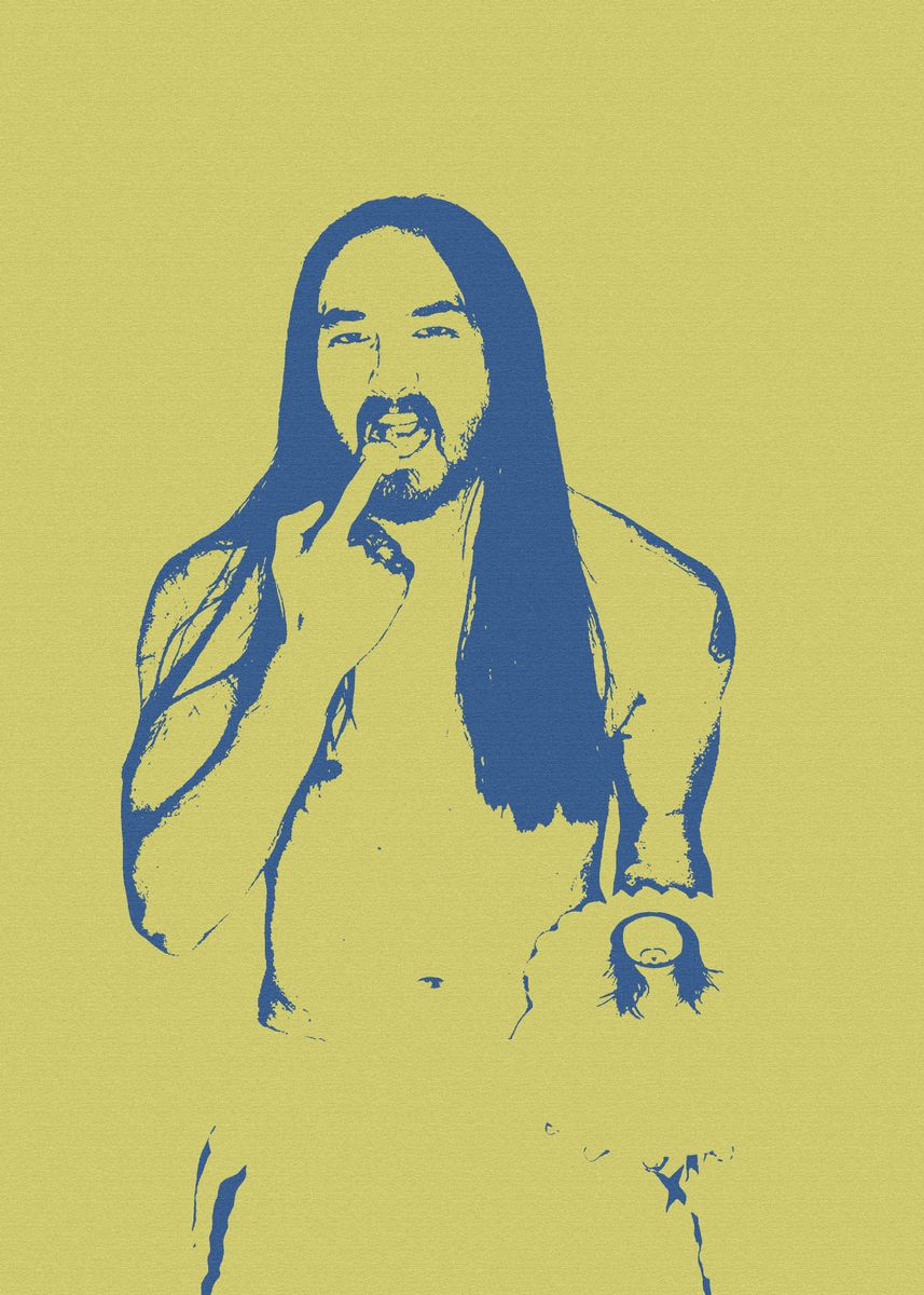 'STEVE AOKI' Poster, picture, metal print, paint by CarlosBalistreri ...