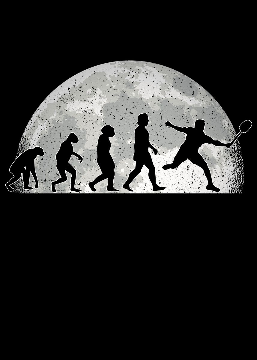 'Shuttlecock Moon Evolution' Poster, picture, metal print, paint by ...