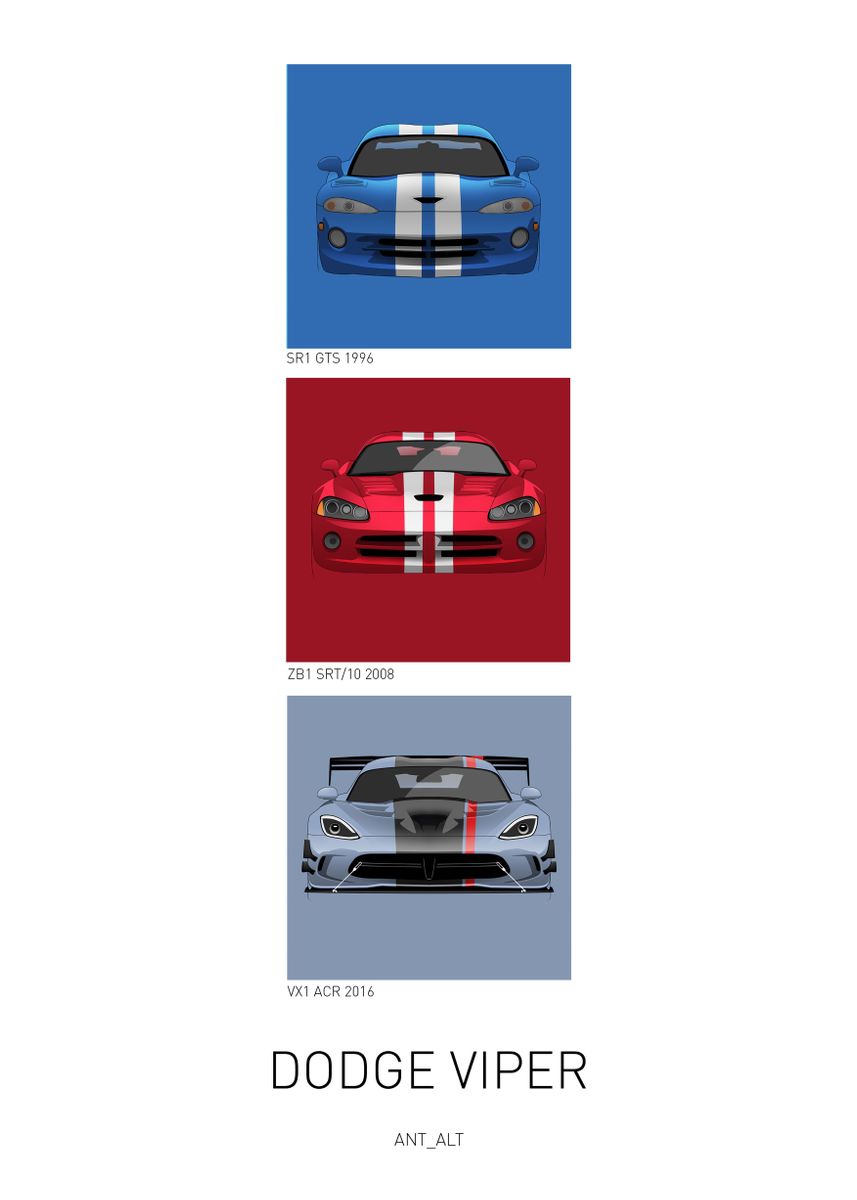 'Vipers' Poster, picture, metal print, paint by Alt ILLUSTRATIONS ...