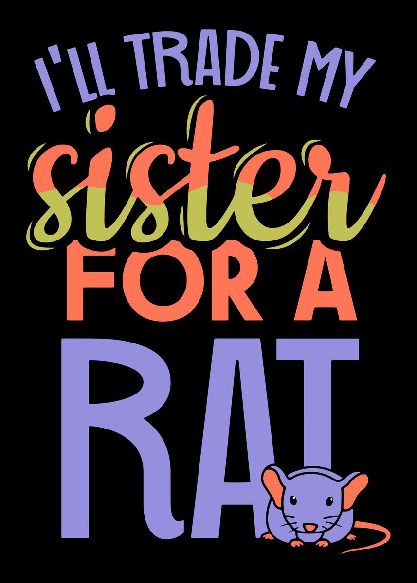 'Rats Rat Lover Rodent' Poster, picture, metal print, paint by ...