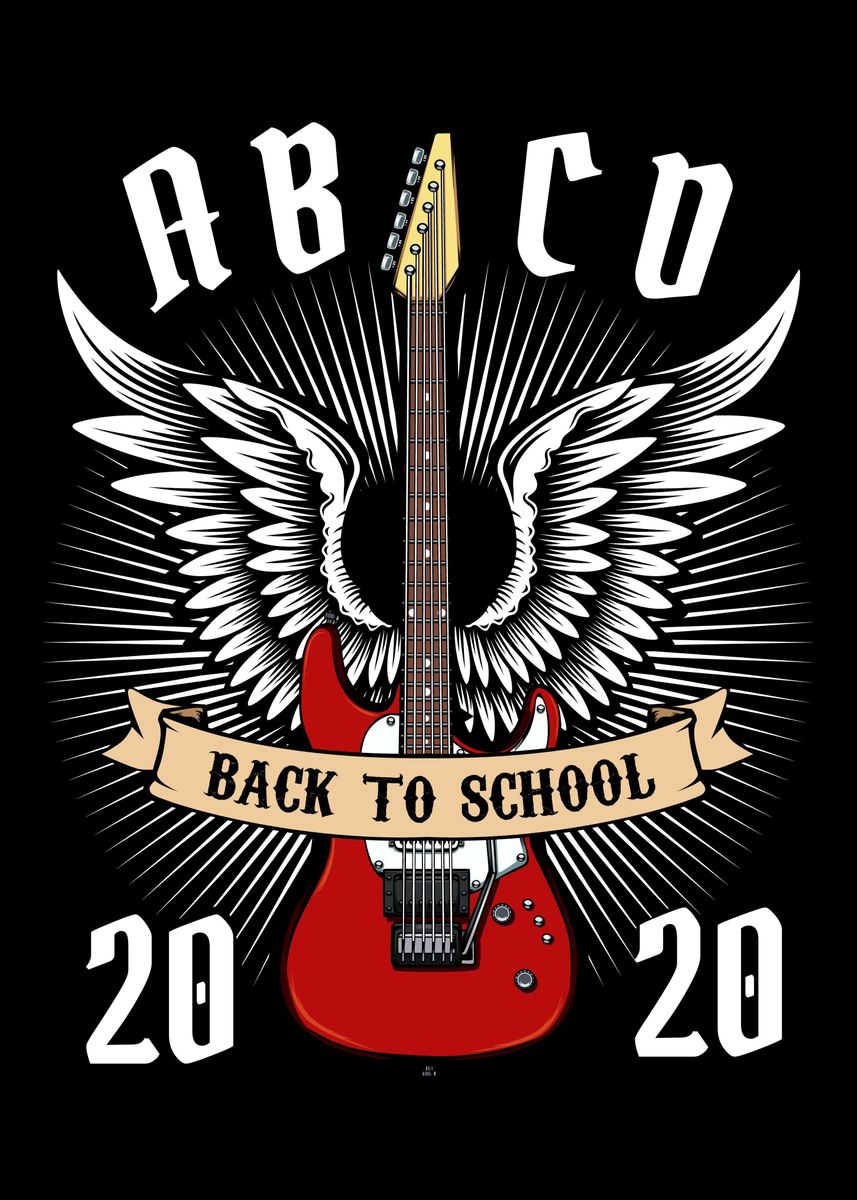 'Back To School ABCD Rock' Poster by SWAYSHIRT | Displate