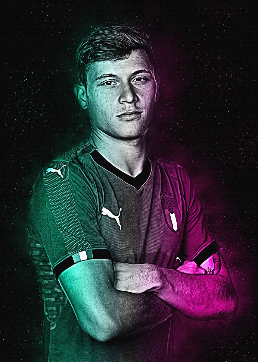 'Nicolo Barella' Poster, picture, metal print, paint by HildaWarren ...