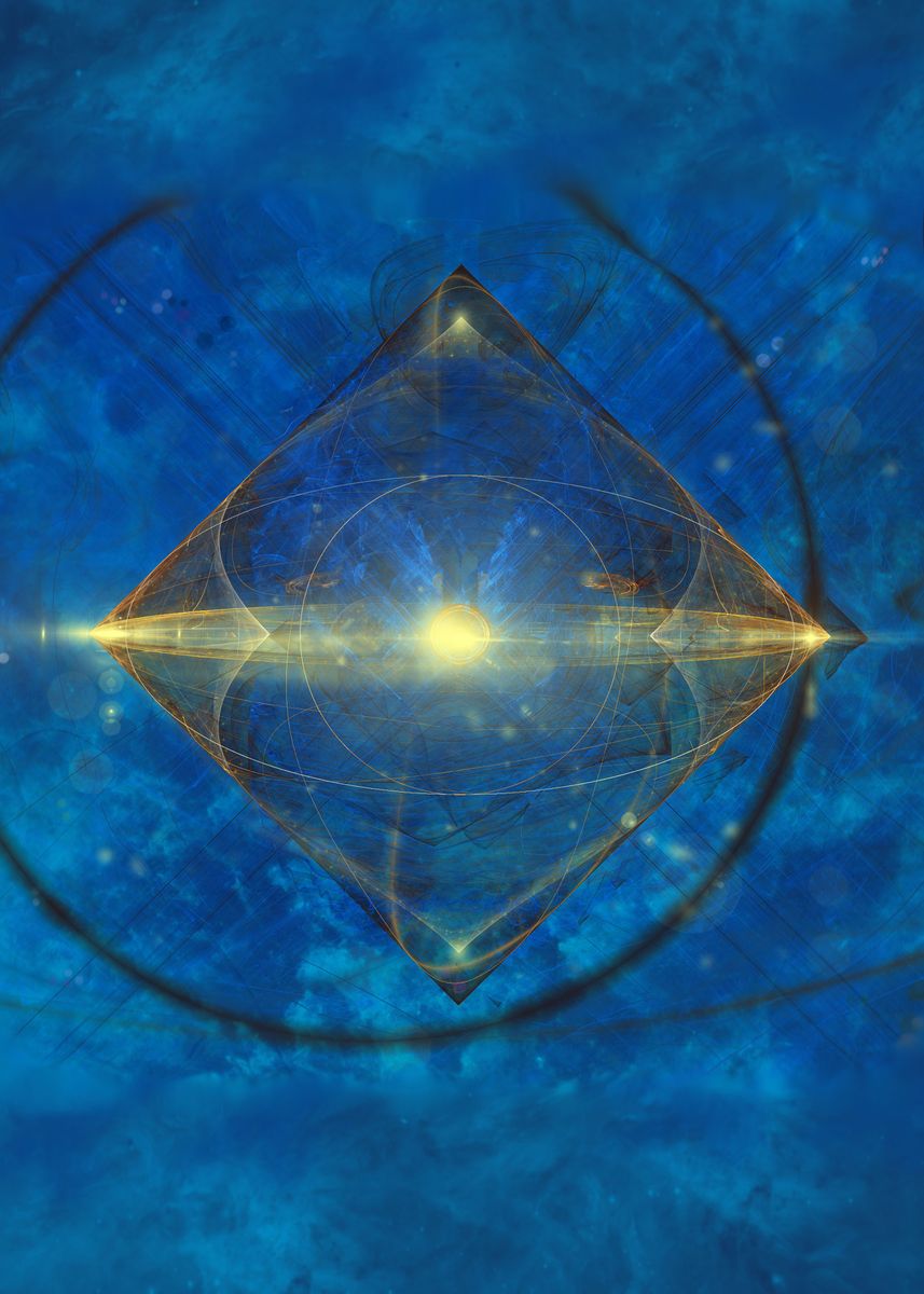 'Fractal Space Galactic Eye' Poster by Foxxy Merch | Displate