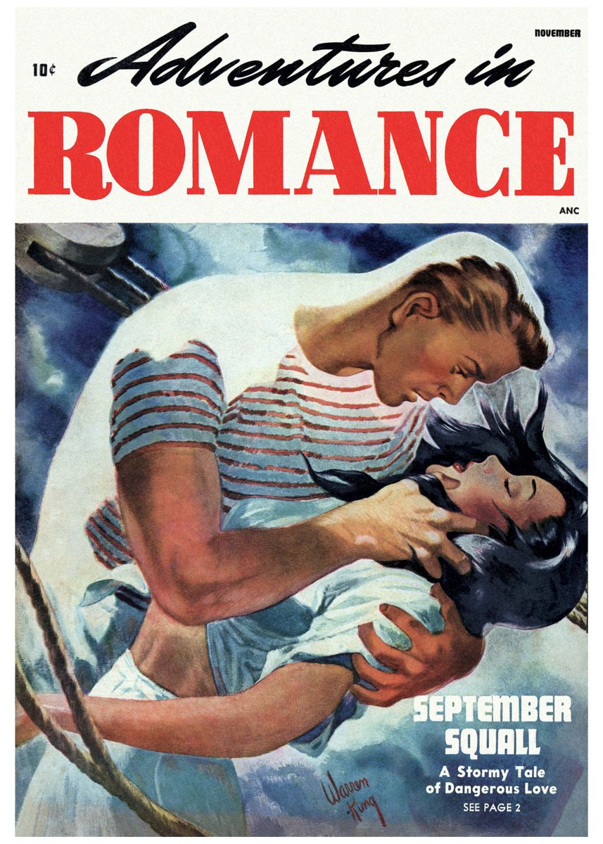 'ADVENTURES IN ROMANCE' Poster, picture, metal print, paint by Atomic Chinook | Displate