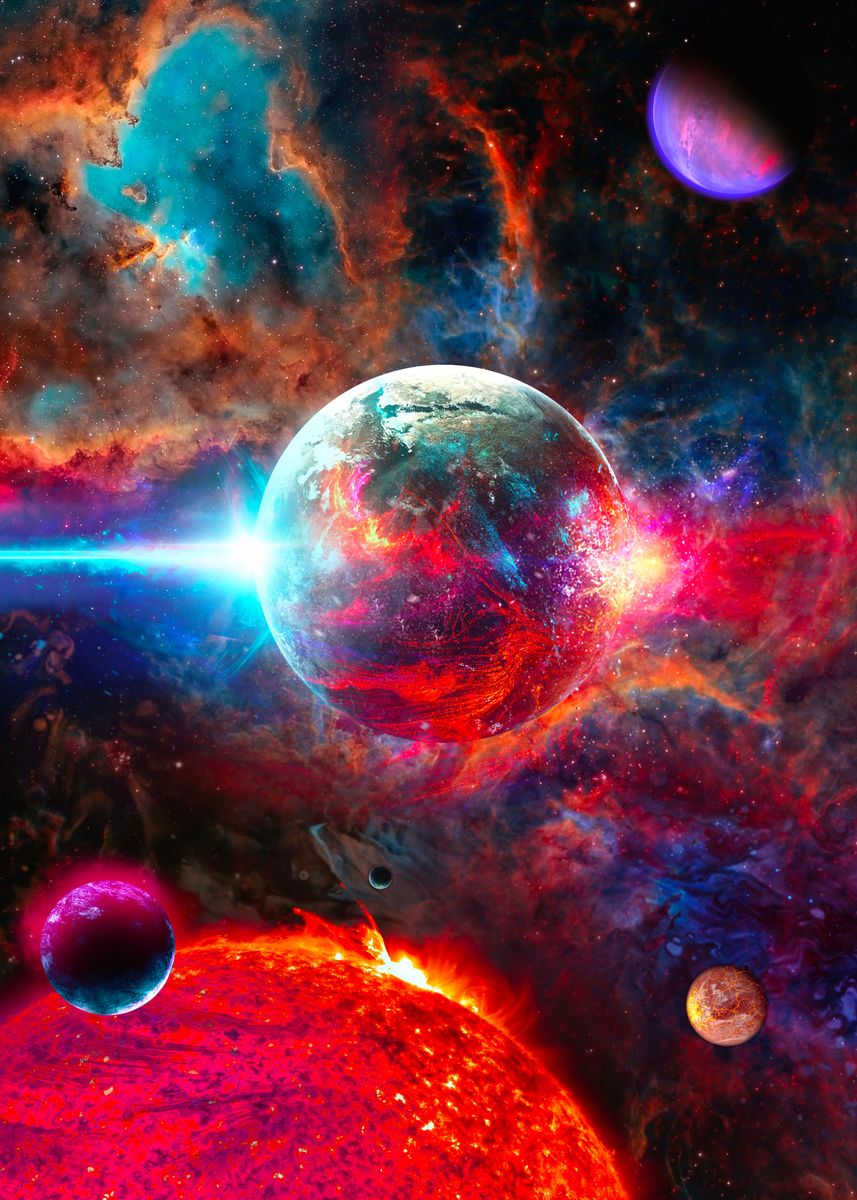 'Death of a planet' Poster, picture, metal print, paint by Broken ...