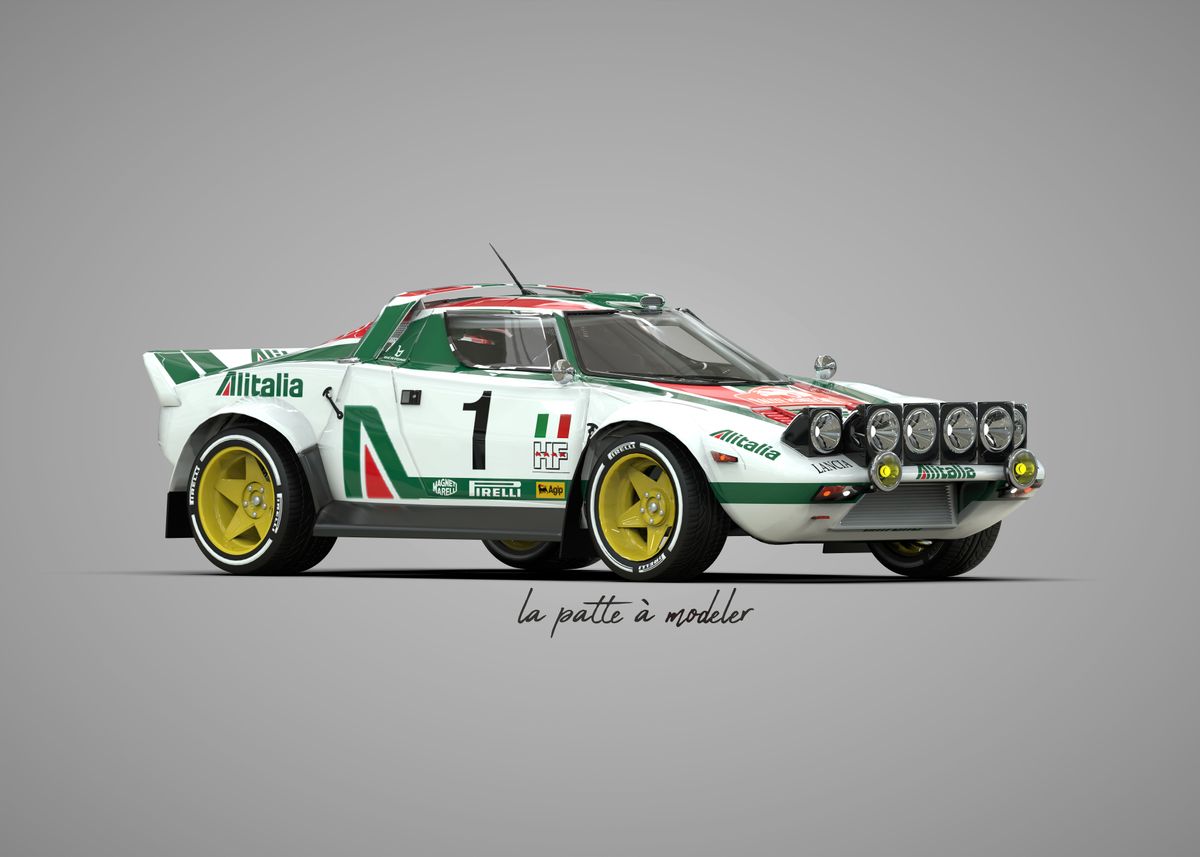 'Lancia Stratos' Poster by LAPATTEAMODELER | Displate