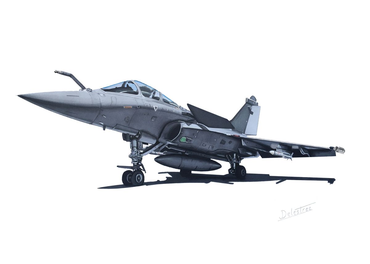 'Rafale M illustration' Poster by Johann DELESTREE | Displate