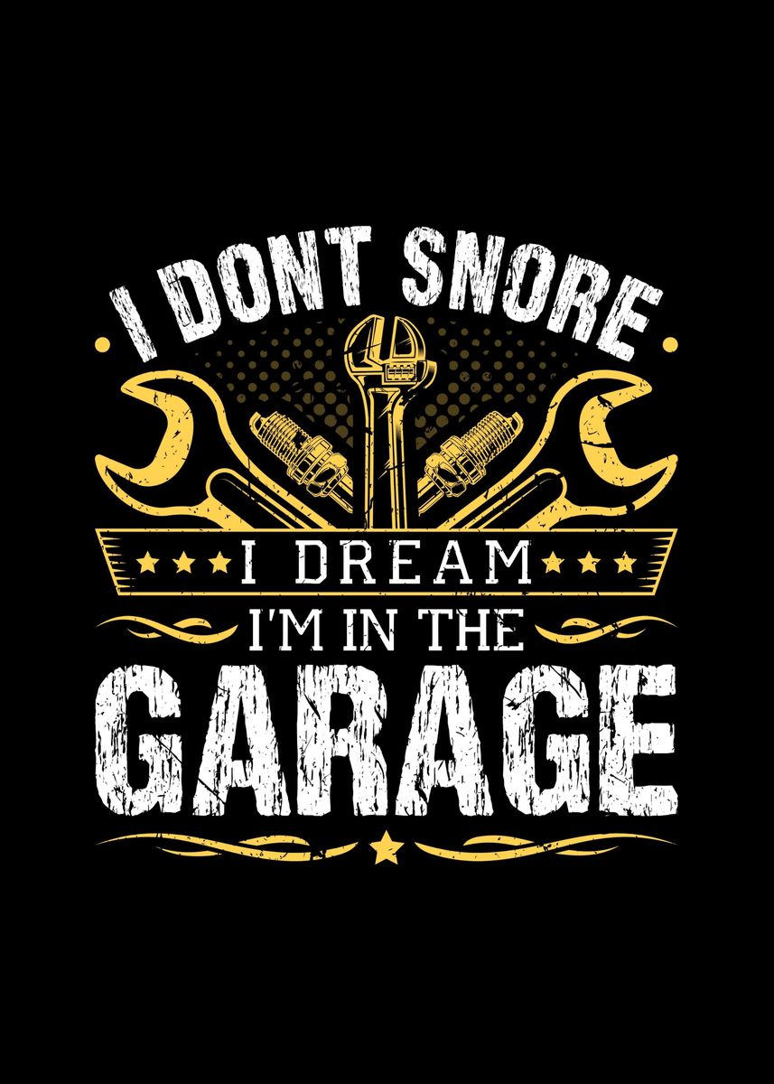 'In The Garage Car Mechanic' Poster by HumbaHarry Geitner | Displate