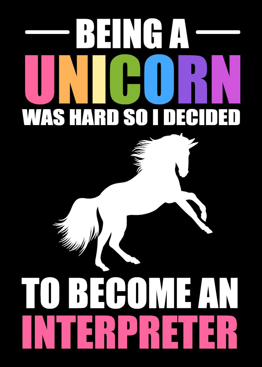 'Become an interpreter Rare' Poster, picture, metal print, paint by ...