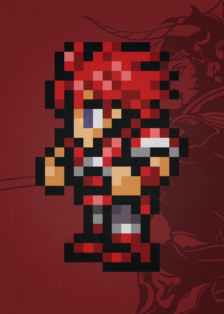 'FF I Warrior Of Light' Poster, picture, metal print, paint by Ze Wiss ...