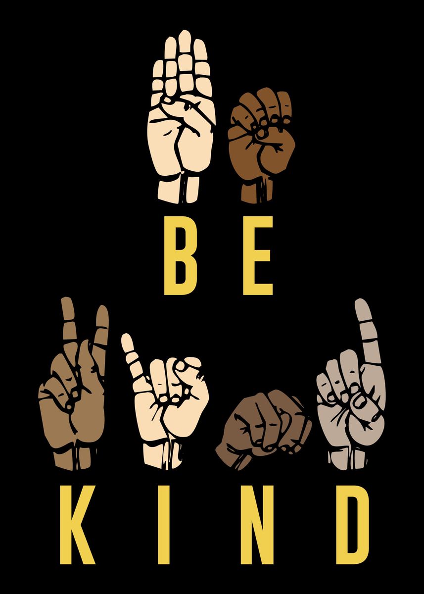 'Sign Language Hand Talking' Poster, picture, metal print, paint by ...