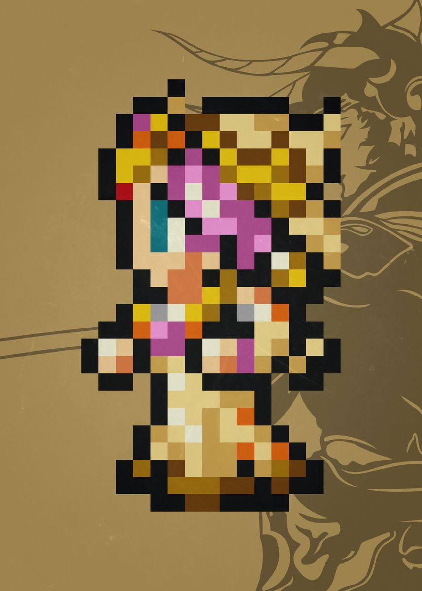 'FF I Sarah Pixel Sprite' Poster, picture, metal print, paint by Ze ...
