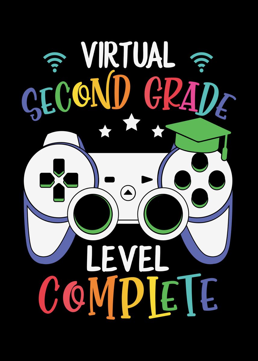 '2nd Grade' Poster, picture, metal print, paint by Neon Moon | Displate