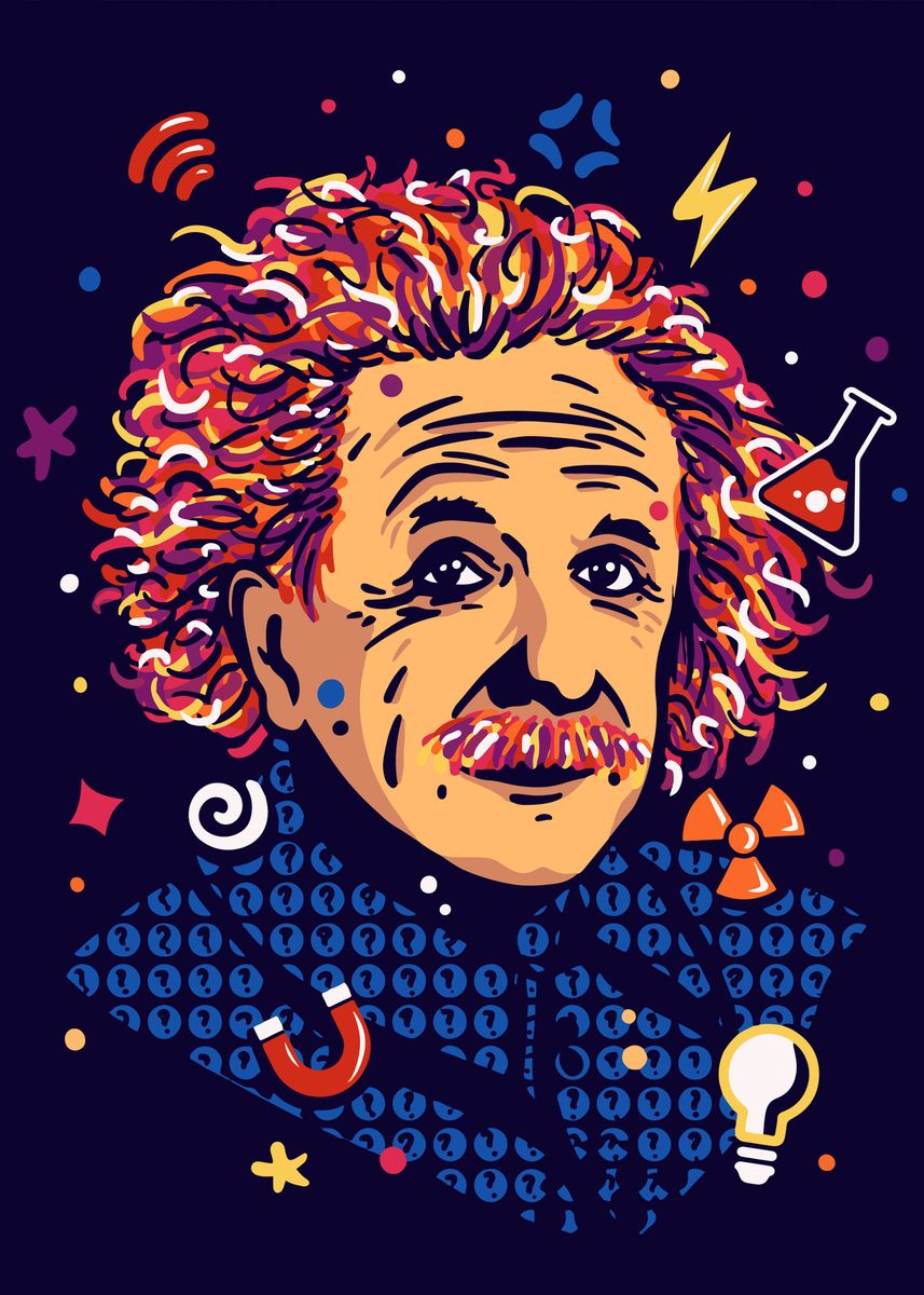 'Mr Einstein' Poster by Valentin Lerond Caussin | Displate