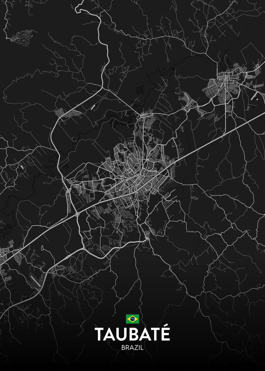 'Taubate BR' Poster, picture, metal print, paint by IMR Designs | Displate